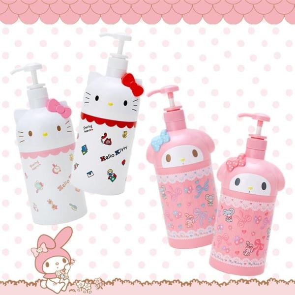 マイメロディ キティ 特大容量ボトル 分注ボトル 詰め替えボトル 詰め替え容器 シャンプーボトル ローション詰替え容器 トラベルポーチ ポンプ付きトラベ【サイズ】：高さ約25CM*底直径約10CM【容量】：1000ML、さまざまなシャンプー...