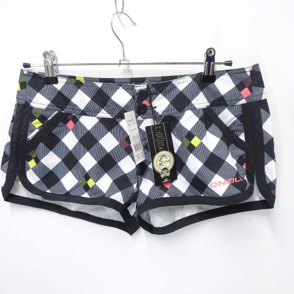[ブランド] オニール[タイプ] サーフパンツ ボードショーツ[表記サイズ] M[対象] レディース[型番] 662-405[カラー] BLK x ブラック[総丈] 約23cm[ウエスト] (平置き)約40cm[素材] ポリエステル100%...
