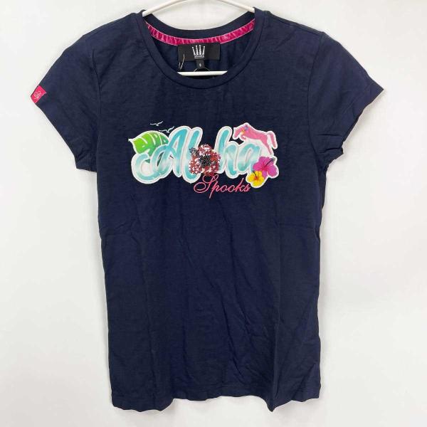 [ブランド] スプークス SPOOKS[タイプ] Aloha Shirt 半袖 Tシャツ ライディングシャツ[表記サイズ] S[対象] レディース[カラー] ネイビー[身幅] 約39cm[着丈] 約64cm[状態] 未使用品