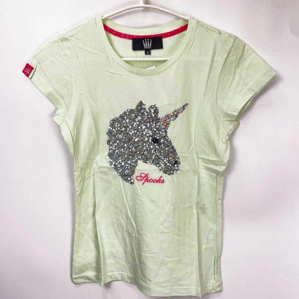 [ブランド] スプークス SPOOKS[タイプ] Unicorn Sequin 半袖 Tシャツ ライディングシャツ[表記サイズ] S[対象] レディース[身幅] 約40cm[着丈] 約63cm[状態] 未使用品