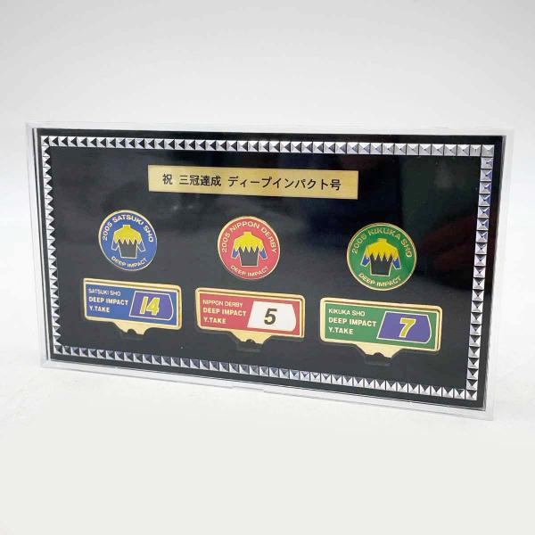 [タイプ] ディープインパクト ゴルフマーカーセット 祝 五冠達成 2005 菊花賞 日本ダービー 皐月賞[状態] 未使用品(ケースに多少擦れ傷がみられます。)
