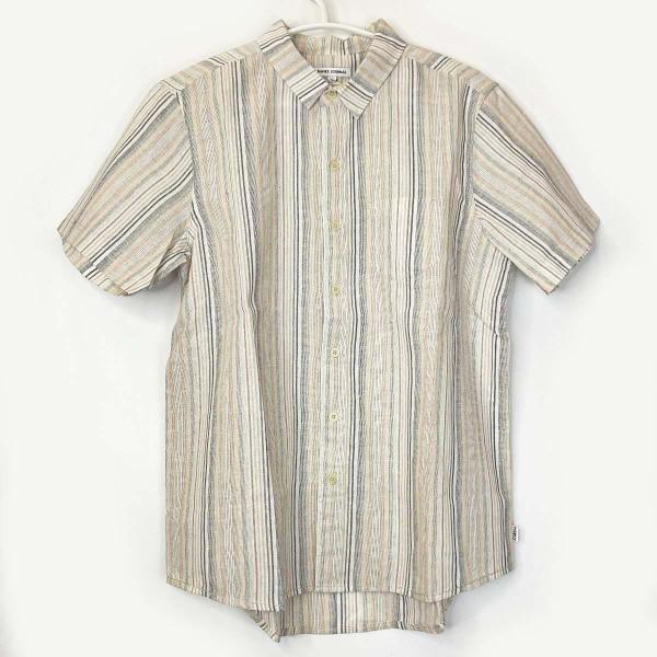[ブランド] BANKS JOURNAL バンクスジャーナル[タイプ] COLLINS S/S WOVEN SHIRT 半袖シャツ ストライプ[表記サイズ] M[対象] メンズ[型番] ASS0128[カラー] BONE[身幅] 約54cm...