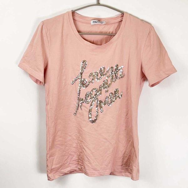 [ブランド] MONTAR モンター[タイプ] ライダース ストレッチ 半袖 Tシャツ スパンコール[表記サイズ] M[対象] レディース[身幅] 約45cm[着丈] 約60cm[状態] 多少の使用感があり、タグが半分取れています。
