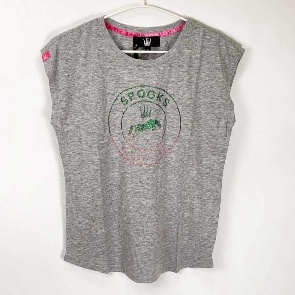 [ブランド] Spooks スプークス[タイプ] Alice ライディング 半袖 Tシャツ[表記サイズ] S[対象] レディース[カラー] グレー[身幅] 約49cm[着丈] 約62cm[状態] 未使用品