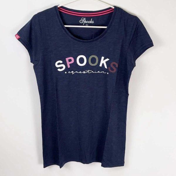 [ブランド] Spooks スプークス[タイプ] ldah ライディング 半袖 Tシャツ[表記サイズ] S[対象] レディース[カラー] ネイビー[身幅] 約46cm[着丈] 約62cm[状態] 未使用品
