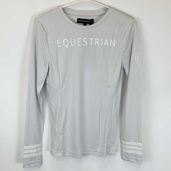 [ブランド] NOEL ASMAR ノエルアスマール[タイプ] ストレッチ ロングスリーブ 長袖 ライディング シャツ ロゴ T シャツ[表記サイズ] XS[対象] レディース[型番] AE2019[カラー] ライトグレー[身幅] 約37c...