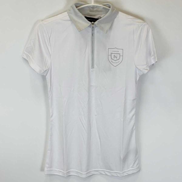 [ブランド] NOEL ASMAR ノエルアスマール[タイプ] ハーフジップ ストレッチ S/S 半袖 ライディング シャツ ロゴ Tシャツ[表記サイズ] XS[対象] レディース[型番] AE2015[カラー] ホワイト[身幅] 約37c...