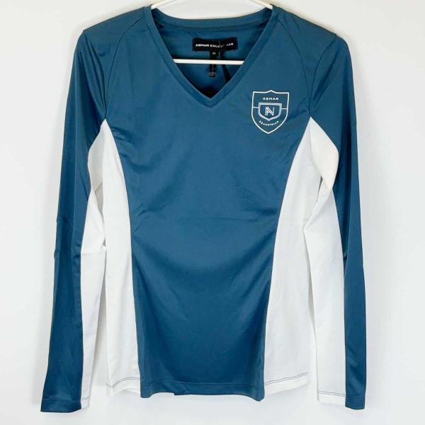 [ブランド] NOEL ASMAR ノエルアスマール[タイプ] ストレッチ S/S 長袖 ライディング シャツ ロゴ Tシャツ[表記サイズ] XS[対象] レディース[型番] AE2020[カラー] ブルー[身幅] 約38cm[着丈] 約6...