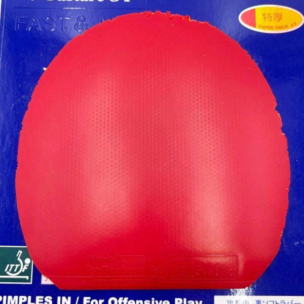 [ブランド] ニッタク[タイプ] ファスタークG-1 赤 特厚 卓球ラバー[縦(最大)] 約154mm[横(幅/最大)] 約147mm[下辺] 約90mm[状態] 端などに傷みがみられます。