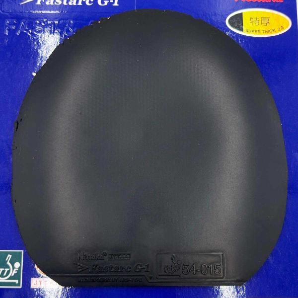 [ブランド] ニッタク[タイプ] ファスタークG-1 黒 特厚 卓球ラバー[縦(最大)] 約155mm[横(幅/最大)] 約150mm[下辺] 約95mm[状態] 端などに傷みがみられます。