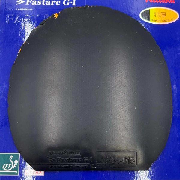 [ブランド] ニッタク[タイプ] ファスタークG-1 黒 特厚 卓球ラバー[縦(最大)] 約155mm[横(幅/最大)] 約150mm[下辺] 約97mm[状態] 端などに傷みがみられます。