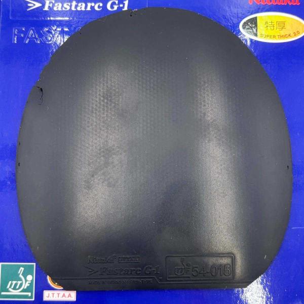 [ブランド] ニッタク[タイプ] ファスタークG-1 黒 特厚 卓球ラバー[縦(最大)] 約155mm[横(幅/最大)] 約146mm[下辺] 約95mm[状態] 端などに傷みがみられます。