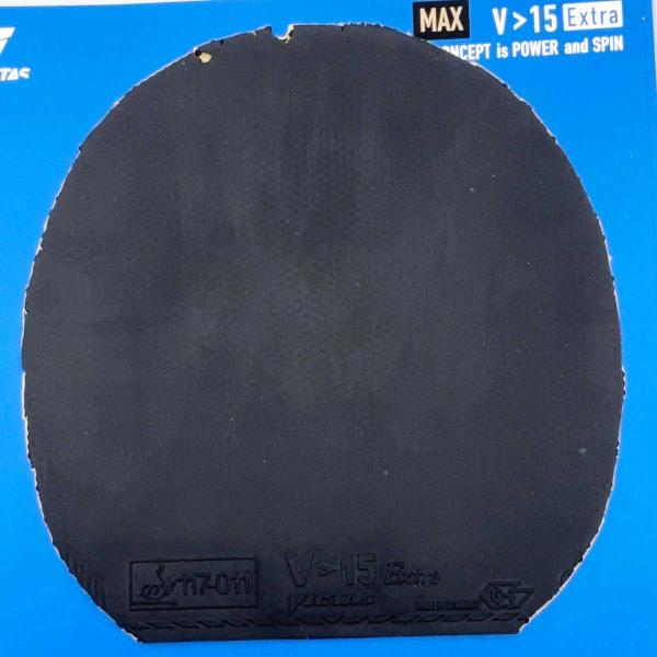 [ブランド] ヴィクタス[タイプ] V 15 エキストラ 黒 MAX 卓球ラバー[縦(最大)] 約154mm[横(幅/最大)] 約149mm[下辺] 約95mm[状態] 端などに傷みやスレがみられます。