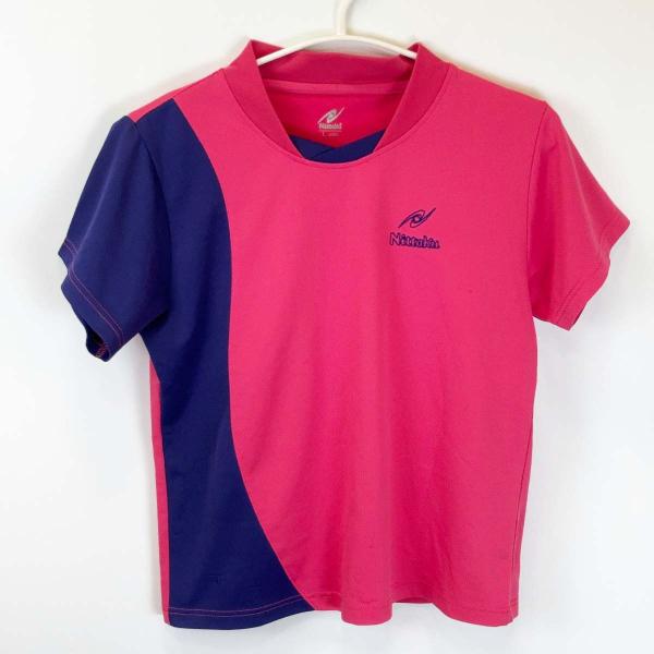 [ブランド] ニッタク[タイプ] 卓球 ゲームシャツ 半袖 JTTA[表記サイズ] L[対象] レディース[カラー] ピンク×ネイビー[身幅] 約45cm[着丈] 約53cm[状態] 使用感があり、細かなほつれがみられます。