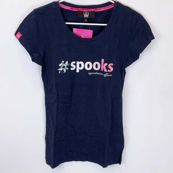 [ブランド] SPOOKS スプークス[タイプ] Maren Shirt 半袖Tシャツ[表記サイズ] S[対象] レディース[型番] 10000455[カラー] ネイビー[身幅] 約40cm[着丈] 約62cm[状態] 未使用品