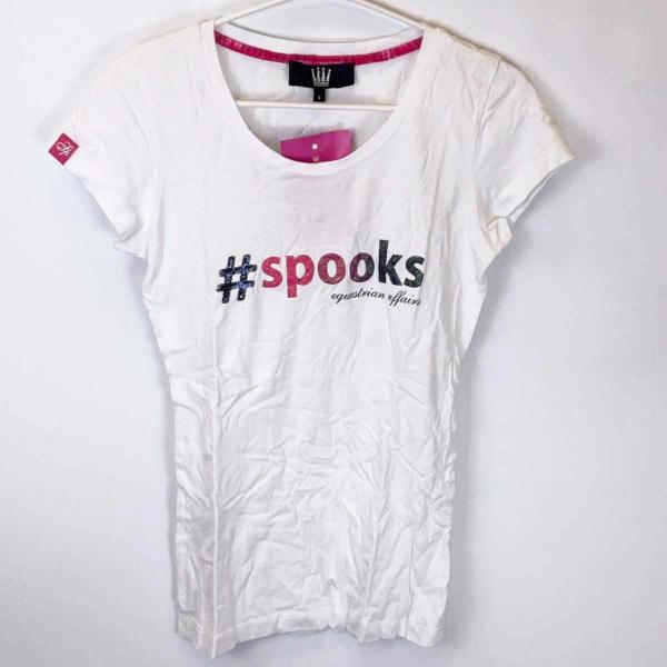 [ブランド] SPOOKS スプークス[タイプ] Maren Shirt 半袖Tシャツ[表記サイズ] S[対象] レディース[カラー] ホワイト[身幅] 約40cm[着丈] 約62cm[状態] 未使用品