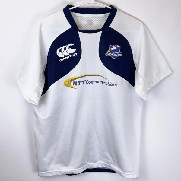 [ブランド] カンタベリー[タイプ] NTTコミュニケーションズ Shining Arcs シャイニングアークス東京ベイ浦安 ジャージ ユニフォーム[表記サイズ] L[カラー] ホワイト[身幅] 約53cm[着丈] 約70cm[状態] 使用...