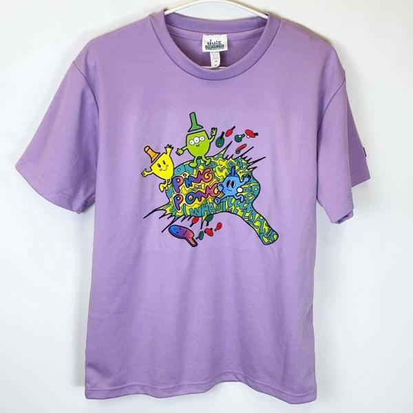 [ブランド] ジュウイック[タイプ] ピンポンキディー 半袖Tシャツ ゲームシャツ JTTA公認ワッペン付 ユニフォーム[表記サイズ] M[カラー] ライトパープル[身幅] 約48cm[着丈] 約64cm[状態] 汚れやダメージなどみられず...