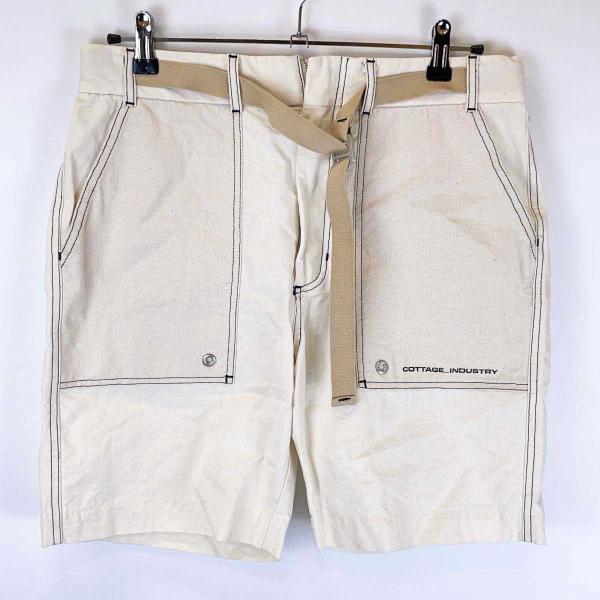 [ブランド] COTTAGE INDUSTRY コテージインダストリー[タイプ] PEASANT SHORTS ハーフパンツ[表記サイズ] M[対象] メンズ[カラー] ホワイト[総丈] 約48cm[ウエスト] 約40.5cm[股上] 約4...