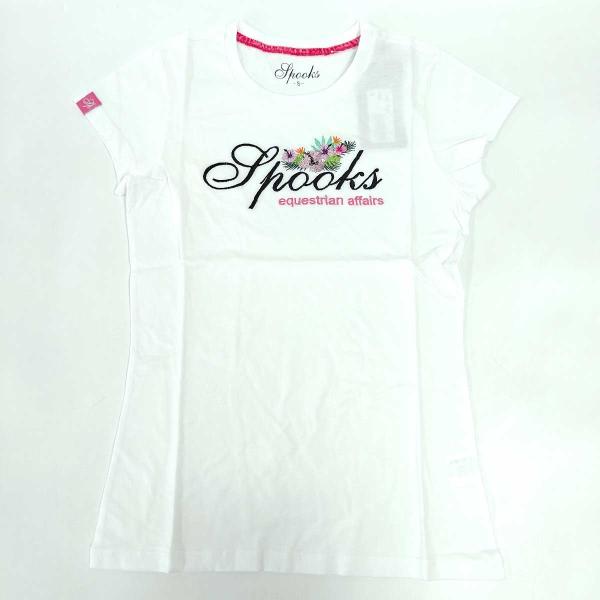 [ブランド] スプークス SPOOKS[タイプ] Caro 半袖 Tシャツ ライディングシャツ[表記サイズ] S[対象] レディース[カラー] ホワイト[身幅] 約40cm[着丈] 約59cm[袖丈] 約11cm[肩幅] 約34.5cm[状...