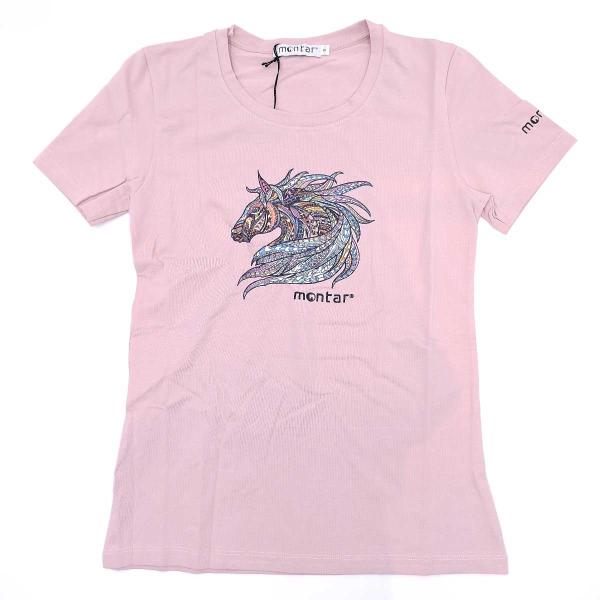 [ブランド] モンター MONTAR[タイプ] ISLA ライダース ストレッチ 半袖 シャツ[表記サイズ] S[対象] レディース[カラー] ピンク[身幅] 約42cm[着丈] 約59.5cm[状態] 未使用品