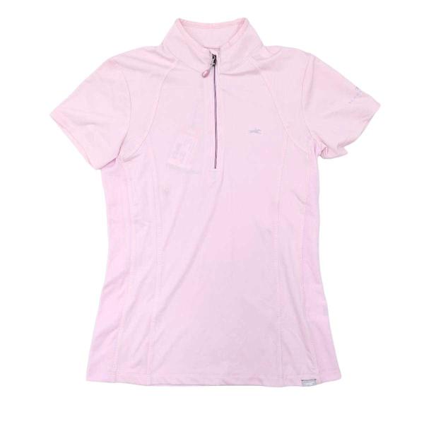 [ブランド] SCHOCKEMOHLE ショッケミューレ[タイプ] ハーフジップ 半袖 ストレッチ ライディング シャツ[表記サイズ] S[対象] レディース[カラー] ピンク[身幅] 約42.5cm[着丈] 約63cm[状態] 未使用品(...