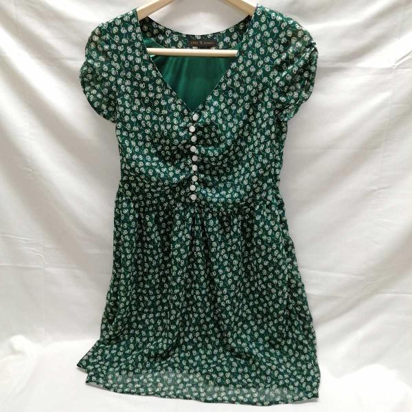 [ブランド] FREE'S PHRASE フリーズフレーズ[タイプ] 花柄 ワンピース[表記サイズ] M[対象] レディース[カラー] グリーン[素材] ポリエステル100%[状態] 目立った汚れやダメージなどなく、良好です。