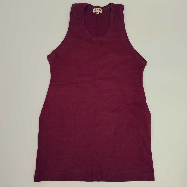 [タイプ] SKS タンクトップ ランニングシャツ[表記サイズ] M[対象] ユニセックス[カラー] エンジ[身幅] 約38cm[着丈] 約64cm[状態] 　未使用品　(※ほつれや細かな毛玉があります。　デッドストック長期保管の商品のため...