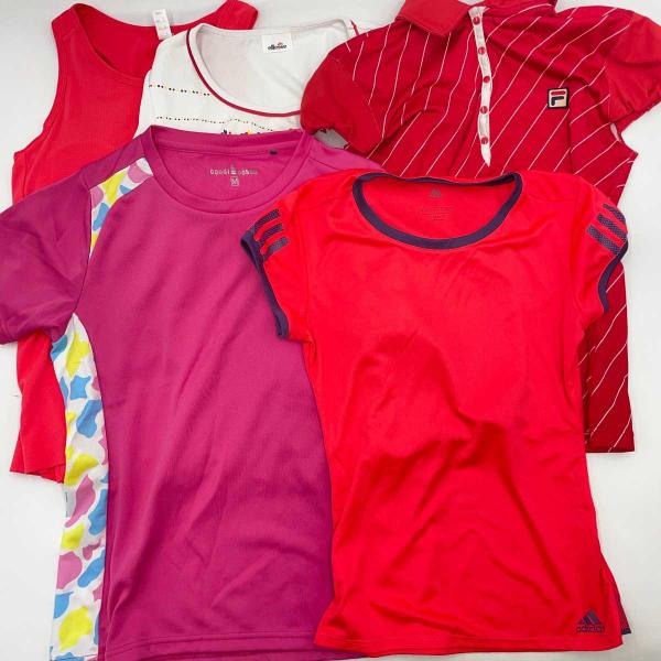 [タイプ] アディダス GOSEN フィラ エレッセ ドライシャツ プラシャツ ゲームシャツ[表記サイズ] M[対象] レディース[サイズ] 画像順身幅約34cm×着丈約57cm身幅約34cm×着丈約54cm身幅約36cm×着丈約53cm身...