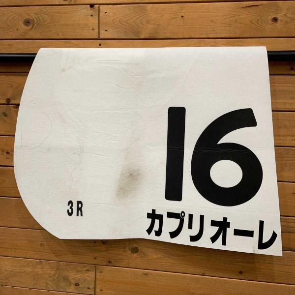 [タイプ] カプリオーレ 実使用 ゼッケン 3歳未勝利 ダリオ・バルジュー[状態] レース実使用品のため、汚れや毛が付いています。
