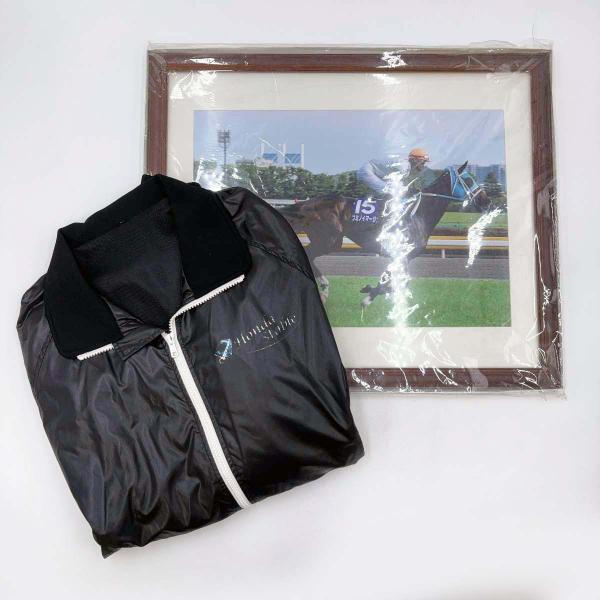 [タイプ] フミノイマージン 額入りパネル ＆ 非売品ジャンパー(Lサイズ)[サイズ] 額サイズ52×43cm(写真部分40.8×28.3cm)ジャンパー 身幅約61cm×着丈約66cm×裄丈約77cm[状態] ジャンパーはある程度使用感が...