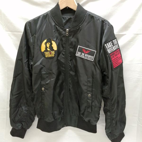 [タイプ] 茅原実里 フライトジャケット 「Minori Chihara Live Tour 2017〜Take The Offensive〜」[表記サイズ] M[カラー] ブラック[身幅] 約41.5cm[着丈] 約60cm[素材] ポリ...