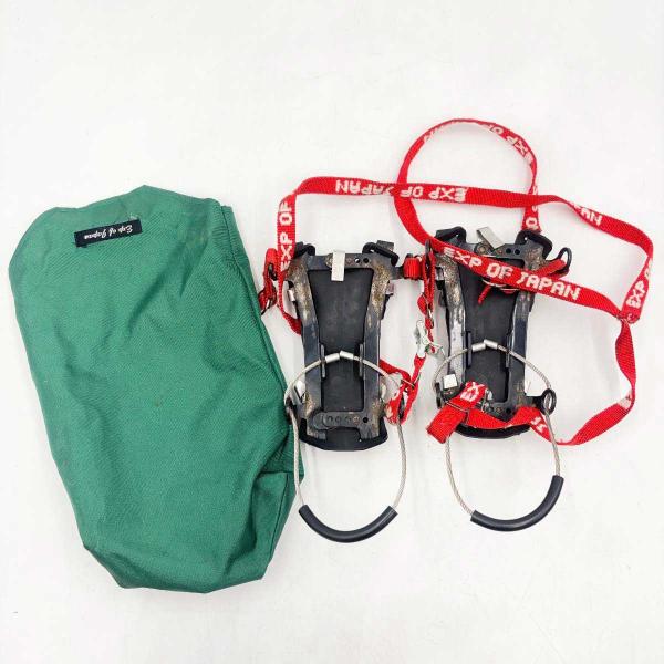 [ブランド] EXP OF JAPAN エキスパートオブジャパン[タイプ] 軽アイゼン 六本爪 ストラップ[状態] 使用感があり、汚れやサビがみられます。