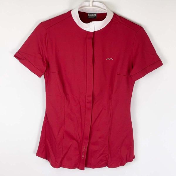 [ブランド] ANIMO アニモ[タイプ] PRISCA 半袖 SHOW 競技用 ライディング シャツ[表記サイズ] 40[対象] レディース[カラー] レッド[身幅] 約38cm[着丈] 約64cm[状態] 未使用品
