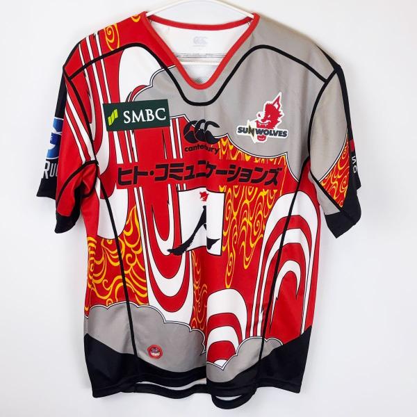 [ブランド] カンタベリー[タイプ] 2018 ヒト・コミュニケーションズ サンウルブズ オーセンティック ジャージー[表記サイズ] L[対象] メンズ[型番] RG38095[身幅] 約58cm[着丈] 約72cm[状態] 目立った傷みや...