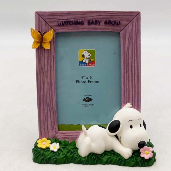 [タイプ] スヌーピー 写真立て スタンド WATCHING BABY GROW フォトフレーム　サイズ：縦約19.5×横約17cm[状態] 未使用品ですが、長期保管により多少汚れがみられます。