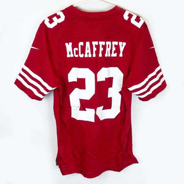 [ブランド] ナイキ[タイプ] NFL 49ers サンフランシスコ フォーティナイナーズ ユニフォーム ジャージ #23 McCaffrey クリスチャン・マキャフリー[表記サイズ] S[生産国] ベトナム[身幅] 約52cm[着丈] 約...