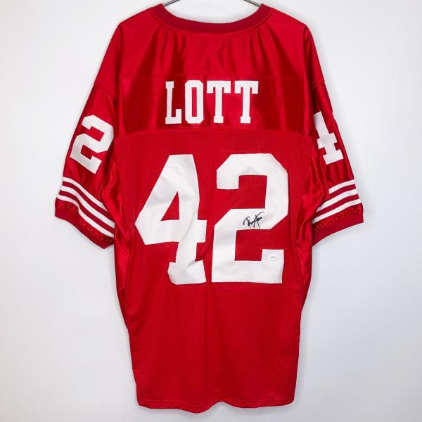 [タイプ] NFL 49ers サンフランシスコ フォーティナイナーズ ユニフォーム ジャージ #42 LOTT ロニー ロット[表記サイズ] XL[生産国] フィリピン[身幅] 約64cm[着丈] 約85cm[状態] 使用感があり、色移り...