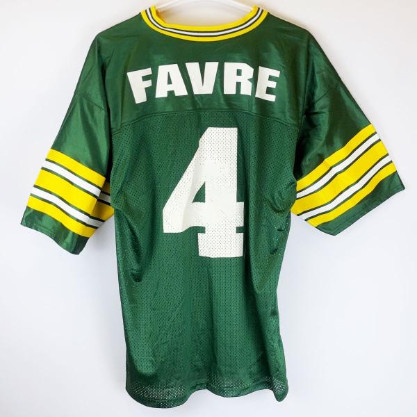 [ブランド] LOGO ATHLETIC[タイプ] NFL PACKERS グリーンベイ・パッカーズ ユニフォーム ジャージ #4 FAVRE ブレット・ファーヴ[表記サイズ] M[身幅] 約55cm[着丈] 約73cm[状態] 使用感があ...