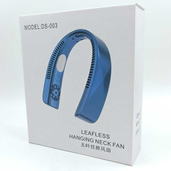 [タイプ] LEAFLESS ネックファン 充電式首掛け扇風機[型番] DS-003[カラー] ホワイト[状態] 　未使用品(本体に多少のキズや汚れがみられます。)