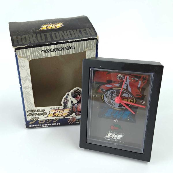 [タイプ] パチスロ 北斗の拳 クロック 置き時計　サイズ：横約9.5×高さ約4.3×奥行約12.3cm[状態] 汚れやキズがみられます。動作に特に問題はありません。(電池は付属いたしません。)箱に破れや汚れ、傷みがみられます。