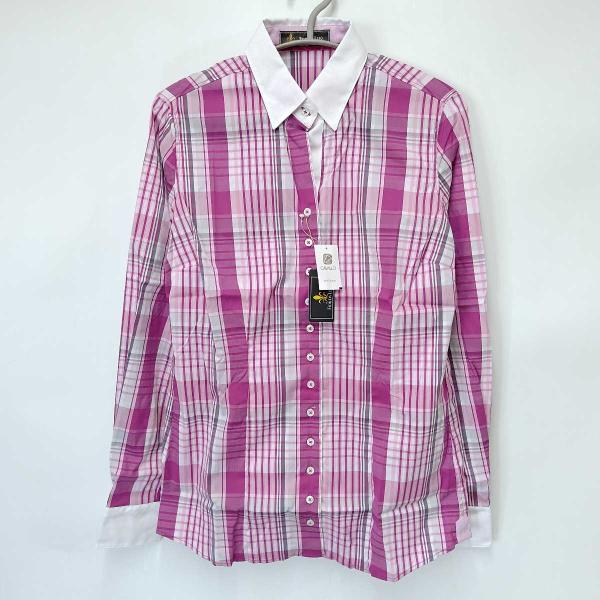 [ブランド] フィオダリソ[タイプ] ユディトI チェック 長袖 シャツ 乗馬 Fior da Liso FDL[表記サイズ] 36[対象] レディース[カラー] ローズピンク[身幅] 約47.5cm[着丈] 約69cm[袖丈] 約63.5...