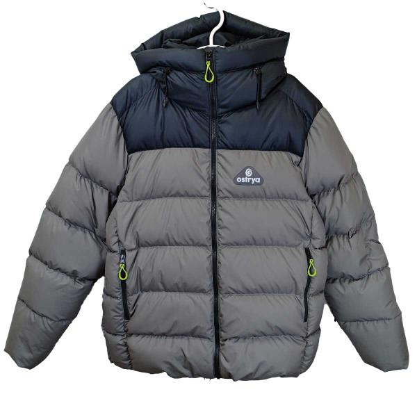 [ブランド] オストリア OSTRYA[タイプ] Henson Logo ヘンソン ダウン ジャケット パーカー[表記サイズ] XL[対象] メンズ[カラー] ブラック x カーキ[身幅] 約66.5cm[着丈] 約79cm[袖丈] 約53...