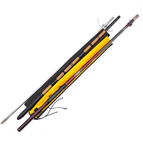 [タイプ] ダイワ DAIWA 新流水 16 宇崎日新 NISSIN MULCH SQUARE ACTION 波千鳥 6307[サイズ] 新流水 全長約473.5cm、波千鳥 全長約618.3cm、竿立て 全長約100.7cm[状態] ある...