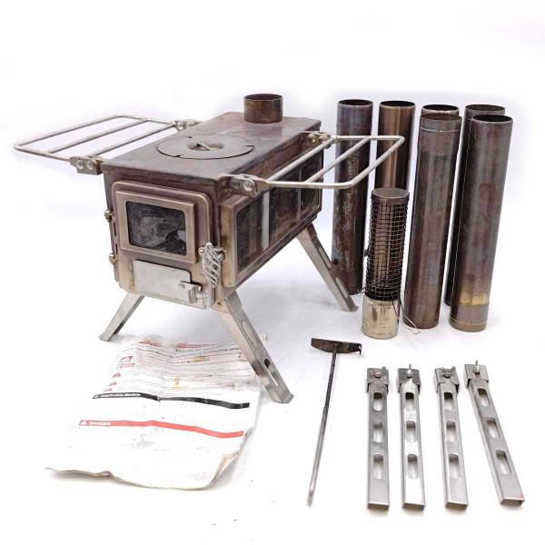 [ブランド] WINNERWELL ウィンナーウェル[タイプ] ノマドビュー Sサイズ 薪ストーブ Nomad View 延長脚付[状態] 使用に伴う汚れはありますが、大きなダメージなどみられません。説明書には破れや貼りついて開けないページ...