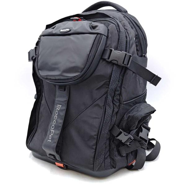 [ブランド] ROCCOPET[タイプ] 犬用バックパック ドッグキャリア リュック　サイズ：横約27×高さ約45×奥行約32cm[状態] ほぼ未使用の保管品ですが、多少ペット臭が感じられます。また、保管に伴う毛の付着や若干の汚れがみられます。