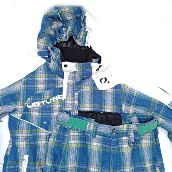[ブランド] オンヨネ[タイプ] スキーウェア OUTER JACKET PANT[型番] ONT97112-YB/ONP97159-P[カラー] ブルー(チェック)[身幅] 約57cm[着丈] 約71cm[総丈] 約102cm[裄丈] 約...