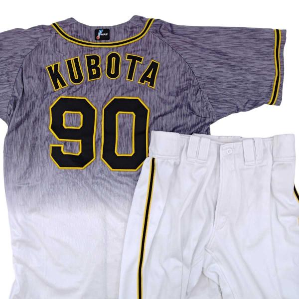 [ブランド] ミズノプロ[タイプ] 阪神タイガース 実使用 ユニフォーム #90 久保田智之 支給品[身幅] 約61cm[着丈] 約81cm[総丈] 約104cm[裄丈] 約48.5cm[ウエスト] 約39cm[股上] 約28.5cm[股下...