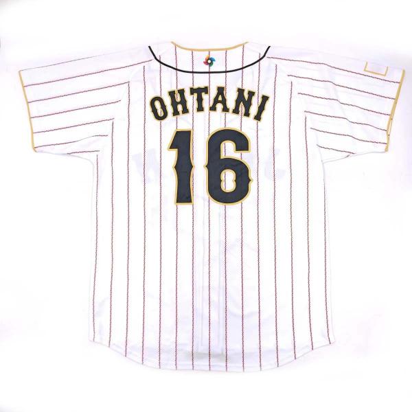 [ブランド] ミズノ[タイプ] 侍ジャパン #16 大谷翔平 ユニフォーム ※プリント 2023WBC 日本代表[生産国] 中国[身幅] 約56cm[着丈] 約75.5cm[裄丈] 約46cm[状態] 薄いシミ汚れがあり、サイズタグの文字が...