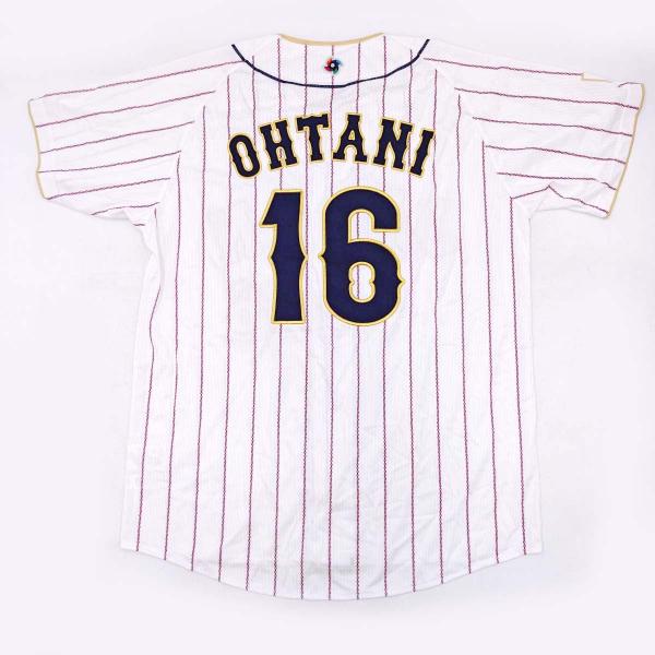 [ブランド] ミズノ[タイプ] 侍ジャパン #16 大谷翔平 ユニフォーム 2023WBC 日本代表[表記サイズ] L[生産国] 中国[身幅] 約57cm[着丈] 約78cm[裄丈] 約46.5cm[状態] タグ付未使用品
